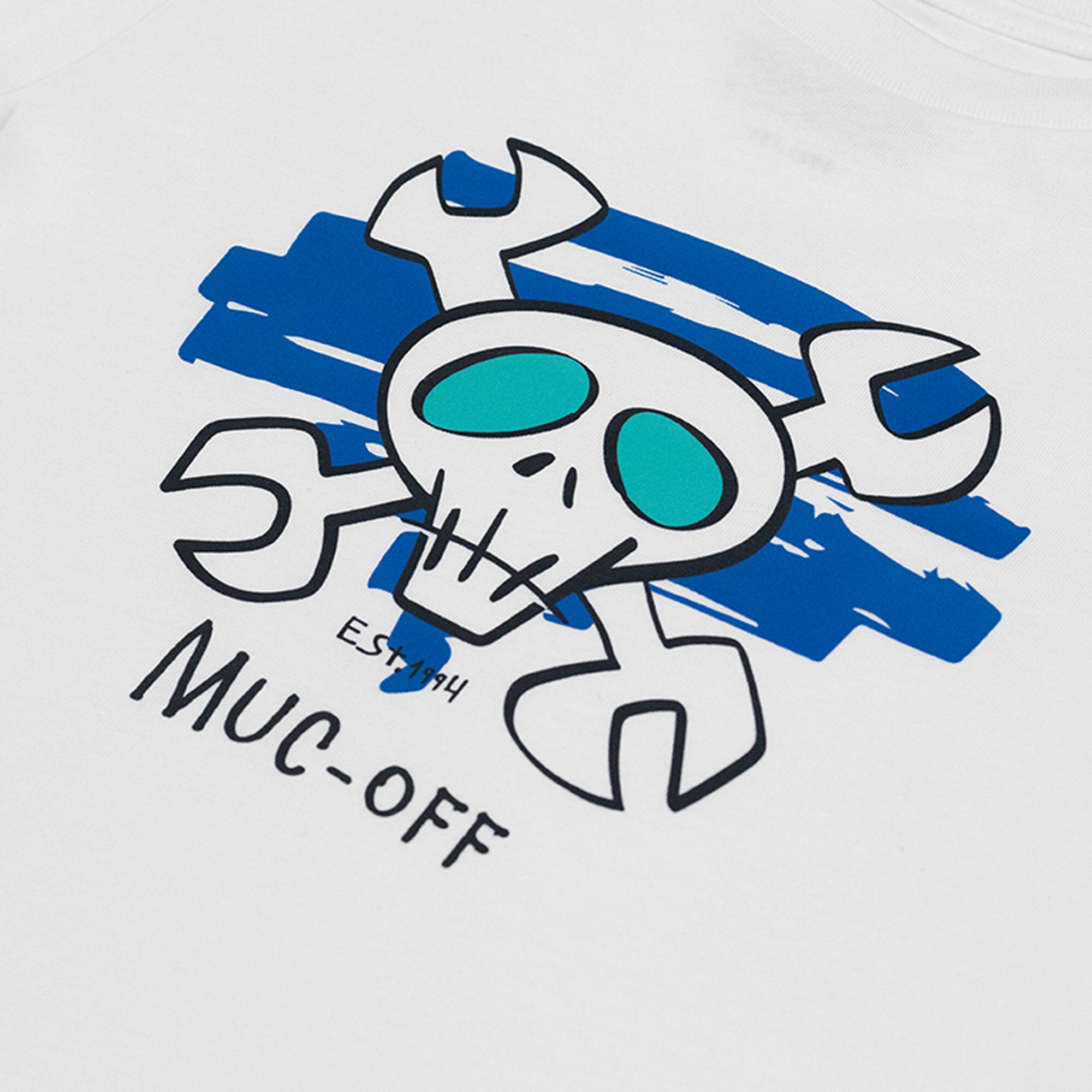 Crossbones Kids T-Shirt - White | Apparel | Muc-Off UK