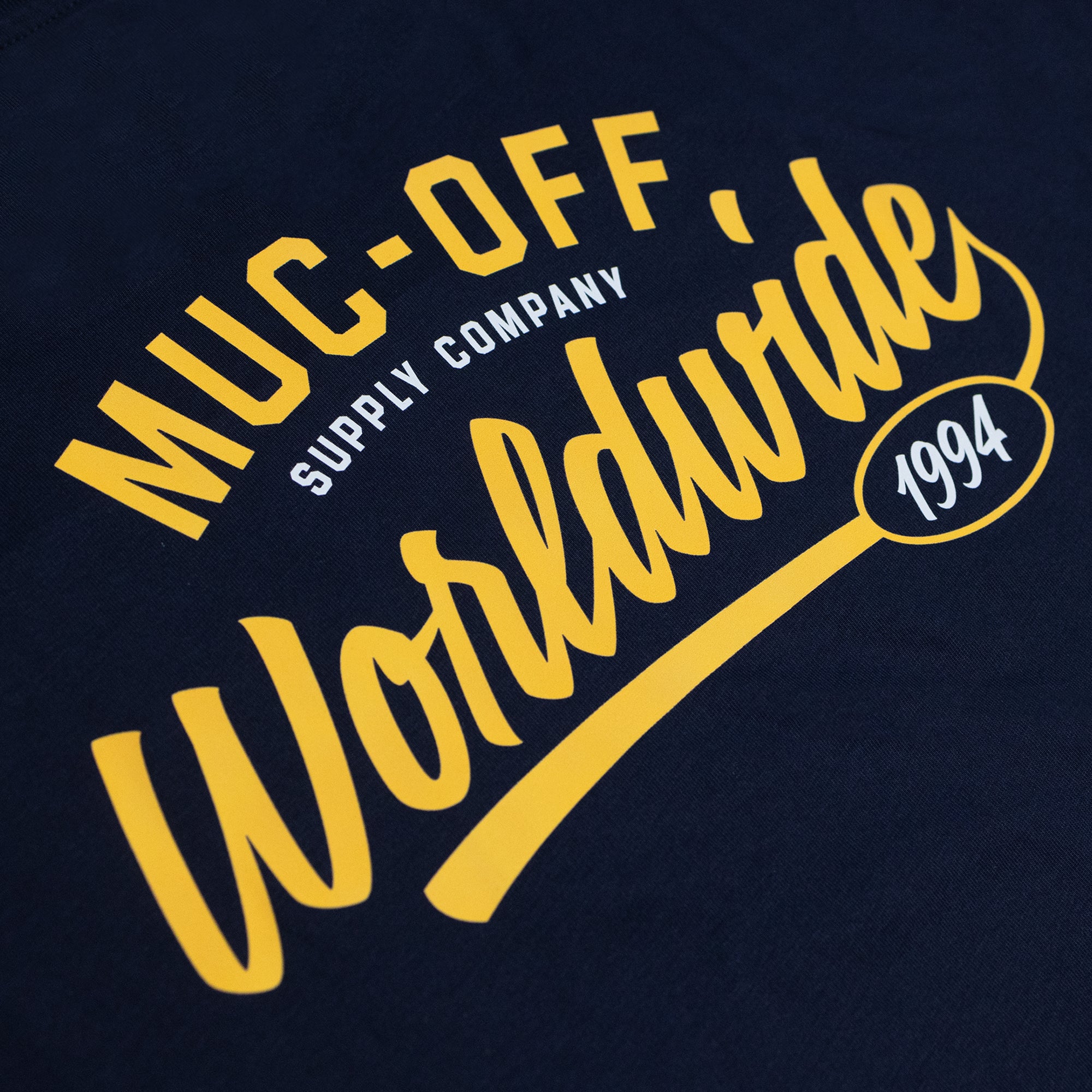 Worldwide Supply T-Shirt - Navy | Apparel | | Muc-Off UK